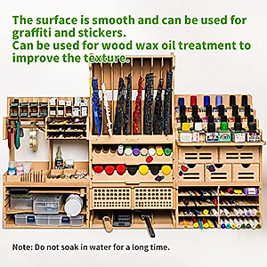 Bucasso Model Paint Rack, Model Tool Storage Rack, MDF Material, Gunpla, Paint Rack, Tool Storage, Brush Storage, Dedicated Paint Rack, Craft Supplies Storage, Brush/Tool Holder GK10