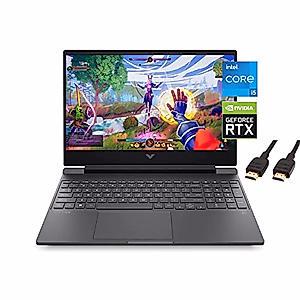 HP Victus 15.6" FHD IPS Premium Gaming Laptop | 12thGen Intel Core i5-12500H | 8GB RAM | 512GB SSD | NVIDIA GeForce RTX 3050 | Backlit Keyboard | Windows 11 | with HDMI Cable Bundle