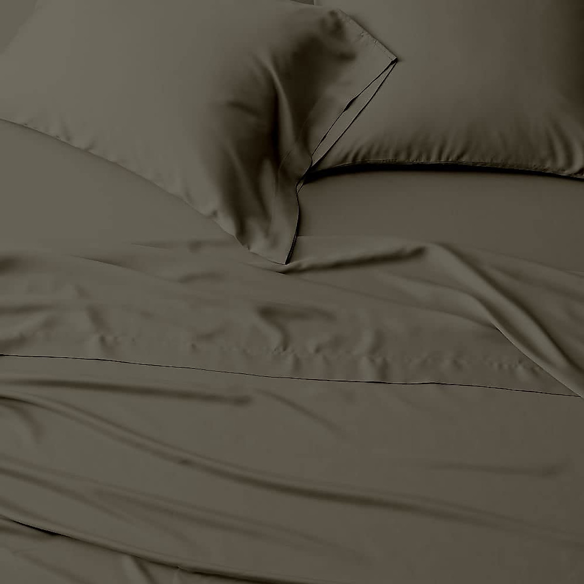 MyGiza Sheets,100% Certified Giza Egyptian Cotton Sheets-California King Size Giza Cotton Sheets Set to Fit Upto 18 Inches Deep Mattress (4 Pcs) Slate Grey