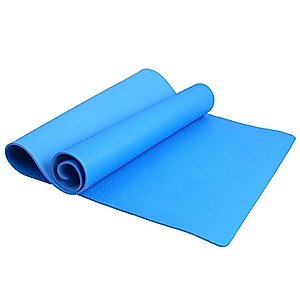 LIYUDL 4mm Thickness Yoga Mat Non-Slip EVA Foam Yoga Pad,Dampproof Sleeping Mattress Mat,for Pilates,Fitness,Workout,Lose Weight Blue
