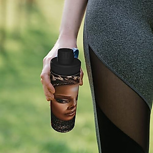 HIKTIEK Mary J Musics Blige Stainless Steel Insulated Tumbler Sports Water Bottle Hot and Cold Travel Cup 18oz