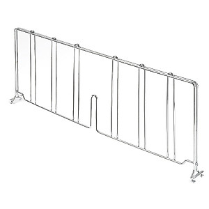 Nexel Wire Shelf Divider, 18"W x 8"H, Chrome