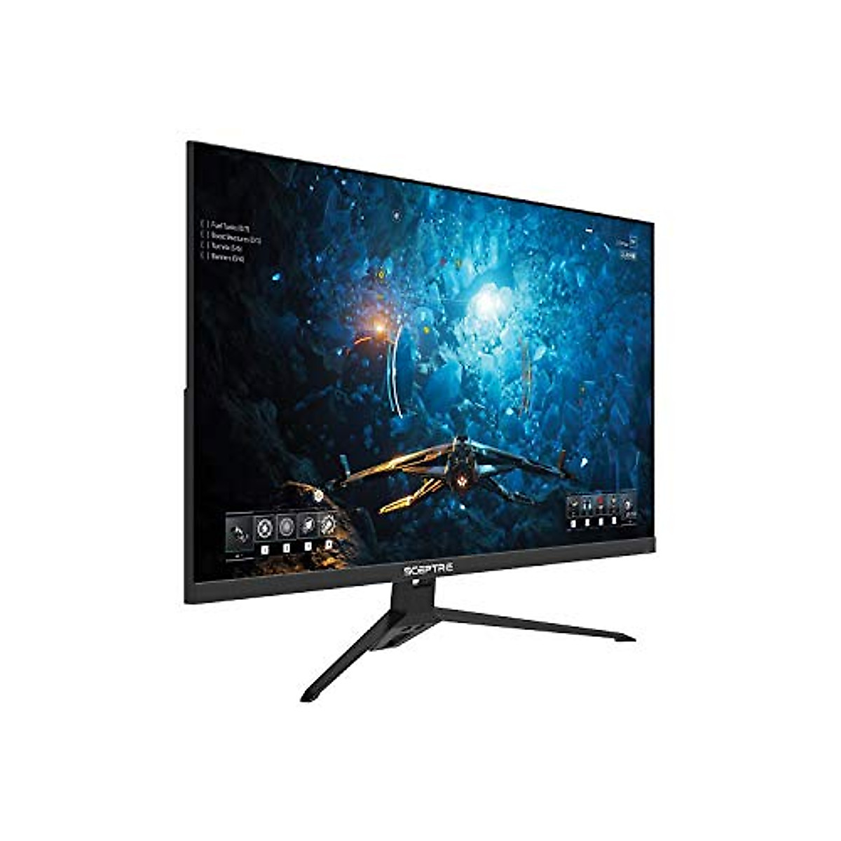 Sceptre 27-inch FHD 1080p IPS Gaming LED Monitor up to 165Hz 144Hz 1ms DisplayPort HDMI, FreeSync FPS RTS Build-in Speakers Gunmetal Black 2022 (E275B-FPT165)