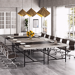 LITTLE TREE 6FT Conference Table 70.8L x 31.5W inch Meeting Table Conference Room Tables Modern Rectangular Seminar Training Table for Office, Grey