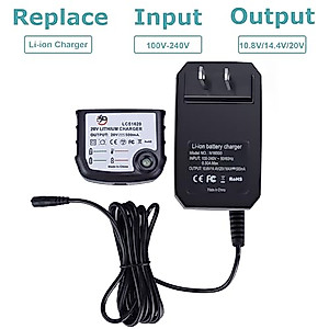 20 Volt LithiumIon Battery Charger LCS1620 for Black & Decker for Porter Cable for STANLEYBattery 14.4V 18V 20 Volt Batteries LBXR20 LBXR20-OPE LB20 LBX20 LBXR16 US Plug laipuduo