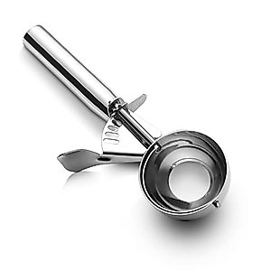 KITEXPERT Ice Cream Scoop, 18/8 Stainless Steel Cookie Scoop with Trigger, Premium Cookie Dough Scooper for Baking, Portion Control Disher Scoop for Cupcake Batter, Muffin, Dishwasher Safe #12