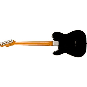 Squier Classic Vibe Baritone Custom Telecaster Electric Guitar, with 2-Year Warranty, Black, Laurel Fingerboard