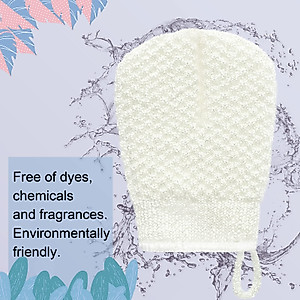 MIG4U Mini 3 PCS Exfoliating Facial Scrubber Mitt, Face Cleanser Wash Mittens Exfoliator for Men & Women Dead Dry Skin SPA, Blackhead Cleansing Gloves