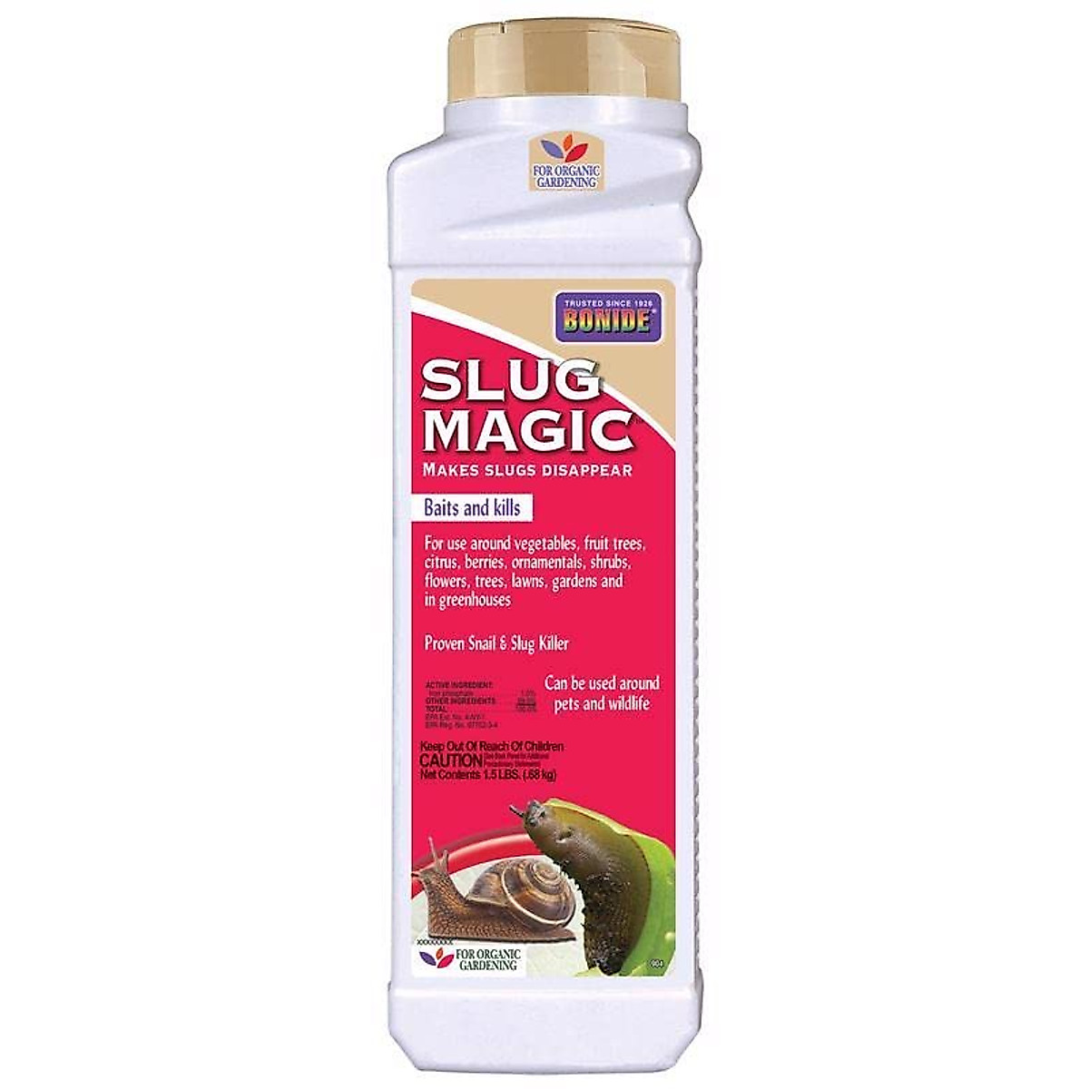 Bonide Slug Magic Organic Pellets Insect Killer 1.5 lb. - Case Of: 1