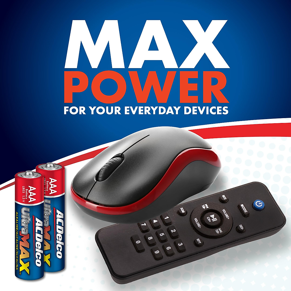 ACDelco UltraMAX 10-Count AAA Batteries, Alkaline Battery with Advanced Technology, 10-Year Shelf Life, Recloseable Packaging