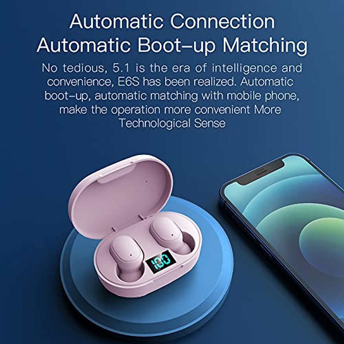 Kat Kong TWS Bluetooth Earphones Wireless Earbuds Noise Cancelling Headsets with Microphone Handsfree Headphones