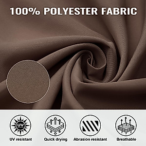 COWVIE 4-Panel 12' x 12' Gazebo Replacement Curtains, Patio Privacy Sidewalls with Double Zipper, Replacement for Outdoor Gazebo Canopy (Curtain Only)