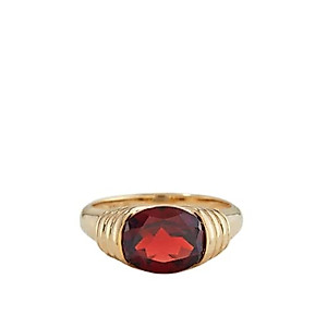 Natural Garnet Ring 5.50 Carat, 925 Sterling Silver, Handmade Gold Plated Beautifull Ring For Men And Woman, Ideal Gift Item (Size 6 To 16 Us) By GARVIT COLLECTIONS