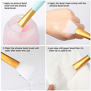 12 Pieces Silicone Face Mask Brushes, Soft Silicone Facial Mud Mask Applicator Brush for Sleeping Mask, Mud Mask, Hairless Body Lotion and Body Butter Beauty Tools
