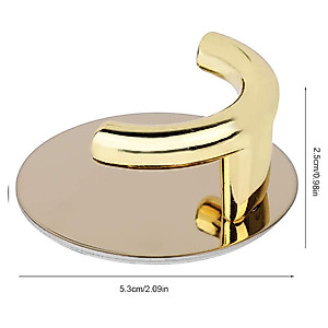 Yencoly Door Wall Hanger, Stainless Steel + Zinc Alloy Adhesive Hanger Hang Door Wall Kitchen Bathroom Kitchen Stand Storage Stainless Steel + Zinc Alloy Adhesive Hanger(Gold)