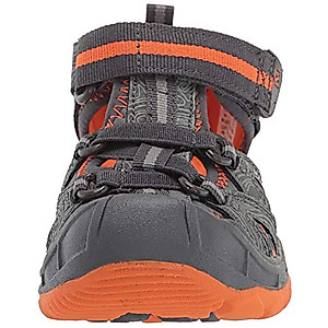 Merrell Kid's Unisex Hydro Sport Sandal, Grey/Orange,11 Big Kid
