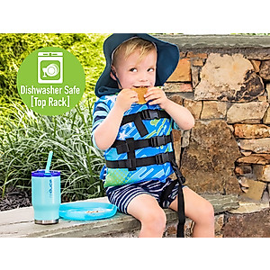 Reduce 14 oz Coldee Tumbler – Reusable Vacuum Insulated Stainless Steel Cup with Straw and Lid – Small and Perfect for Kids – Gripster Finish, Morning Rays