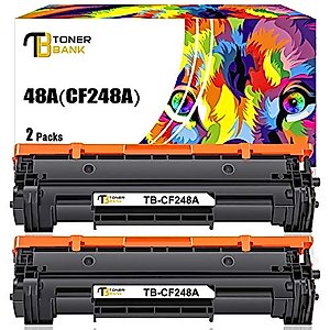 Toner Bank Compatible Toner Cartridge Replacement for HP 48A CF248A Toner Cartridge HP Pro M15w MFP M29w M28w Toner M15a M28a M29a M16a M16w M15 M29 M28 M31 Toner Printer Ink (Black, 2-Pack)