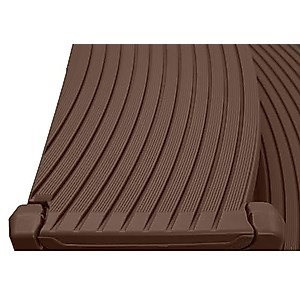 Confer Plastics Resin Multi Purpose Outdoor Non Slip Portable Spa and Hot Tub Handi-Step Deck Patio Steps Accessories, Espresso