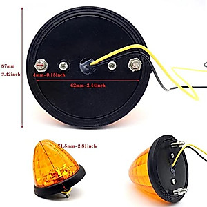 MoreChioce 10PCS LED Side Marker Light, Waterproof Trailer LED Clearance Marker Lights Universal Led Trailer Lights Warning Beacon Light for 12V 24V Car Truck RV,Green