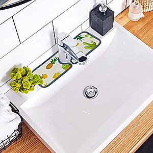 Kitchen Faucet Absorbent Mat 2 Pieces Cacti Palants Faucet Sink Splash Guard Bathroom Counter and RV,Faucet Counter Sink Water Stains Preventer