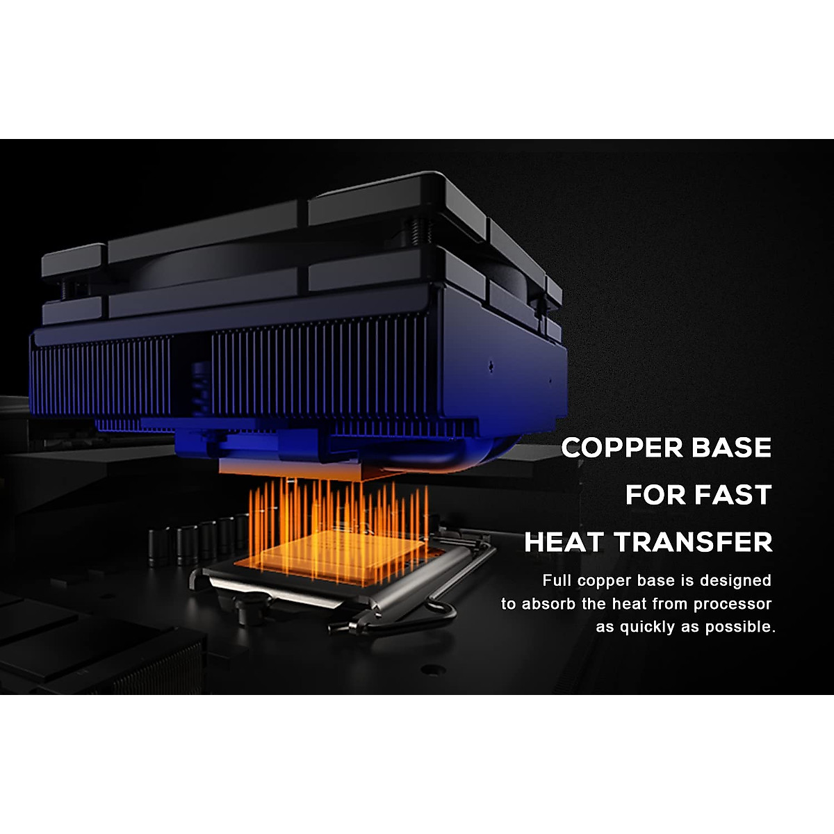ID-COOLING IS-47-XT 47mm Height Low Profile CPU Cooler 4 Heatpipes CPU Air Cooler for HTPCs, ITX, and Small Form Factor Builds, 92x92x15mm Slim Fan, Support Intel LGA1700/1200/115X