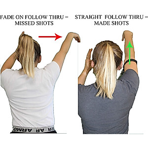 HOOPSKING Straight Shooter Basketball Shooting Training Aid Keeps Elbow in & Follow Thru Straight