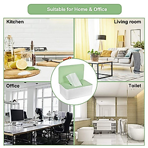 TORASO Large Size, 2 PCS Baby Wipes Dispenser with Lid and 2 PCS Pouch with Lid, Baby Wipe Holder Keeps Wipes Fresh Simple Style Wipe Container Regular Storage Case Box (GN,WH+2,Large)