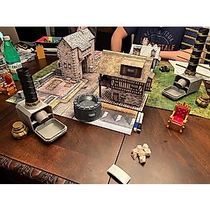 MunnyGrubbers - Hammer Dice Tower - (Random 7PCS D20 Dice Set Included) - Dice Holder - Dice Roller - Tabletop RPG Accessory - Dungeons and Dragons - DND - D&D - (Silver)