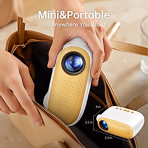 Mini Projector, ARTSEA Full HD 1080P 7000L Portable Projector for Outdoor Movie, LED Pico Video Projector for Home Theater, Phone Projector Compatible with HDMI, USB, TV Stick, Laptop, iOS and Android