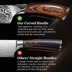 Deccasa 8 Inch Professional Chef's Knife - High Carbon German Stainless Steel Blade - Ergonomic Pakkawood Handle - Super Sharp for Precision Cooking - Gift Box Included