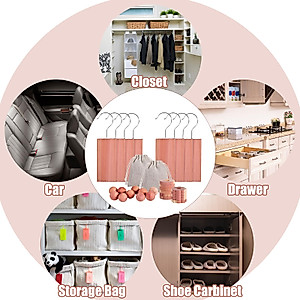 Cedar Blocks for Clothes Storage, 60 Pack Cedar Planks with Cedar Hanger Ups Cedar Chips Cedar Rings Aromatic Cedar Sachets, Cedar Blocks for Closet Drawer Shoe Cabinet Storage Bags