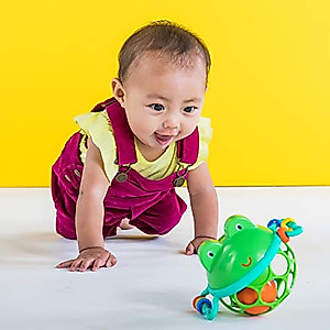 Bright Starts Oball Musical Toy, Jingle & Shake Pal, BPA-Free Easy-Grasp Baby Rattle Toy, Ages Newborn+