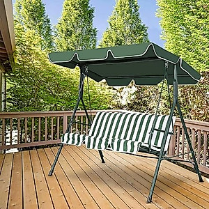 BTURYT Replacement Canopy for Swing Seat 2 Seater 3 Seater Swing Chair Canopy Replacement Cover Patio Swing Chair Cover, 600D Waterproof/UV Resistant