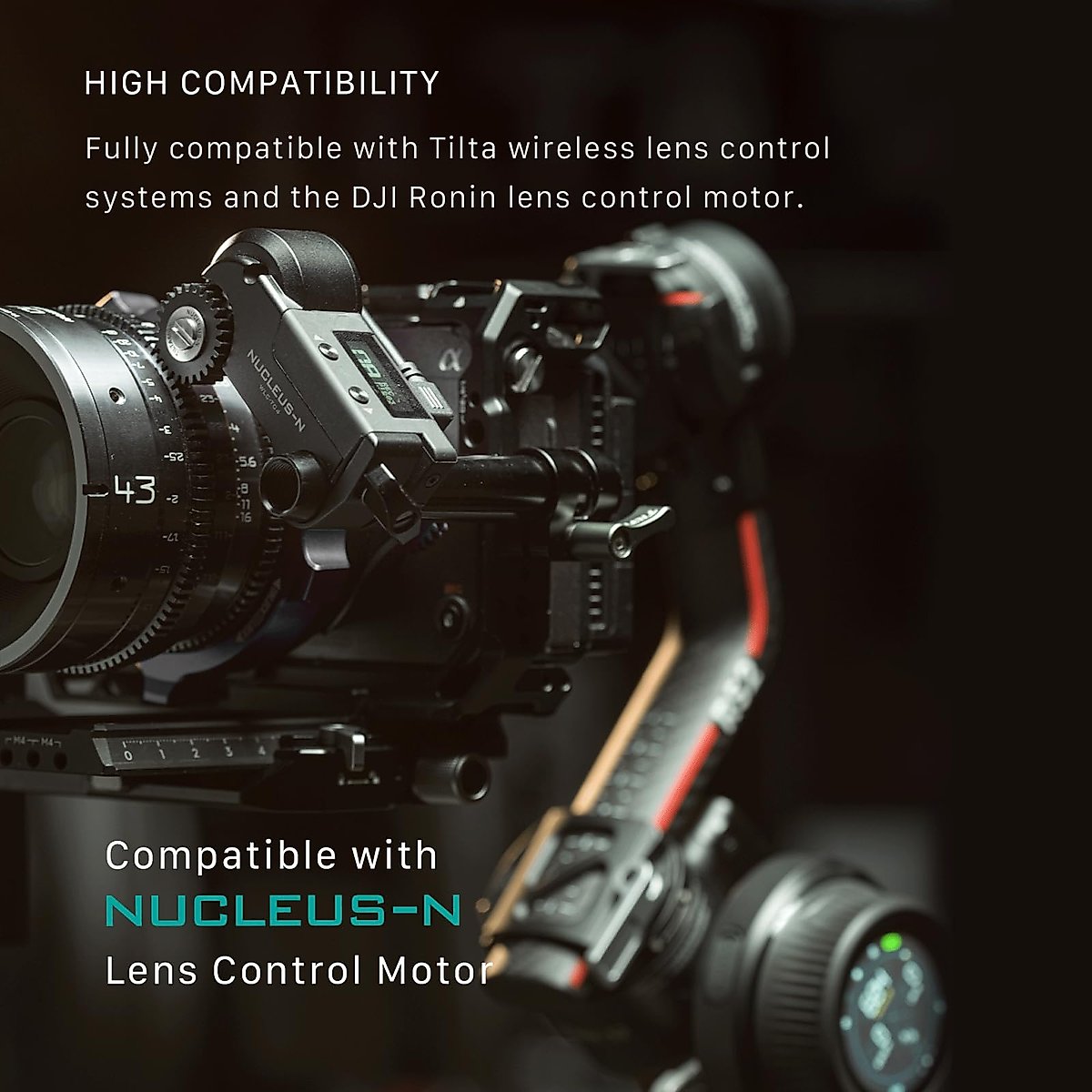 Tilta Nucleus Nano II Wireless Lens Control System | Wireless Zoom, Focus, Aperture Control | Follow Focus | Accurate Pulling | Touch Screen | WLC-T05 (Wireless Lens Control System)