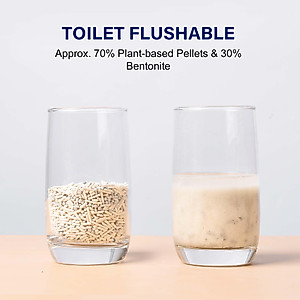 HONEY CARE Petrichor Mix Cat Litter I Tofu Cat Litter I Nature Plant-Based Pellets and Bentonite Sustainable Cat Litter I Low-Dust Qucik Clumping Superior Odor Control, 24-lbs Value Pack (6 lbs x 4)