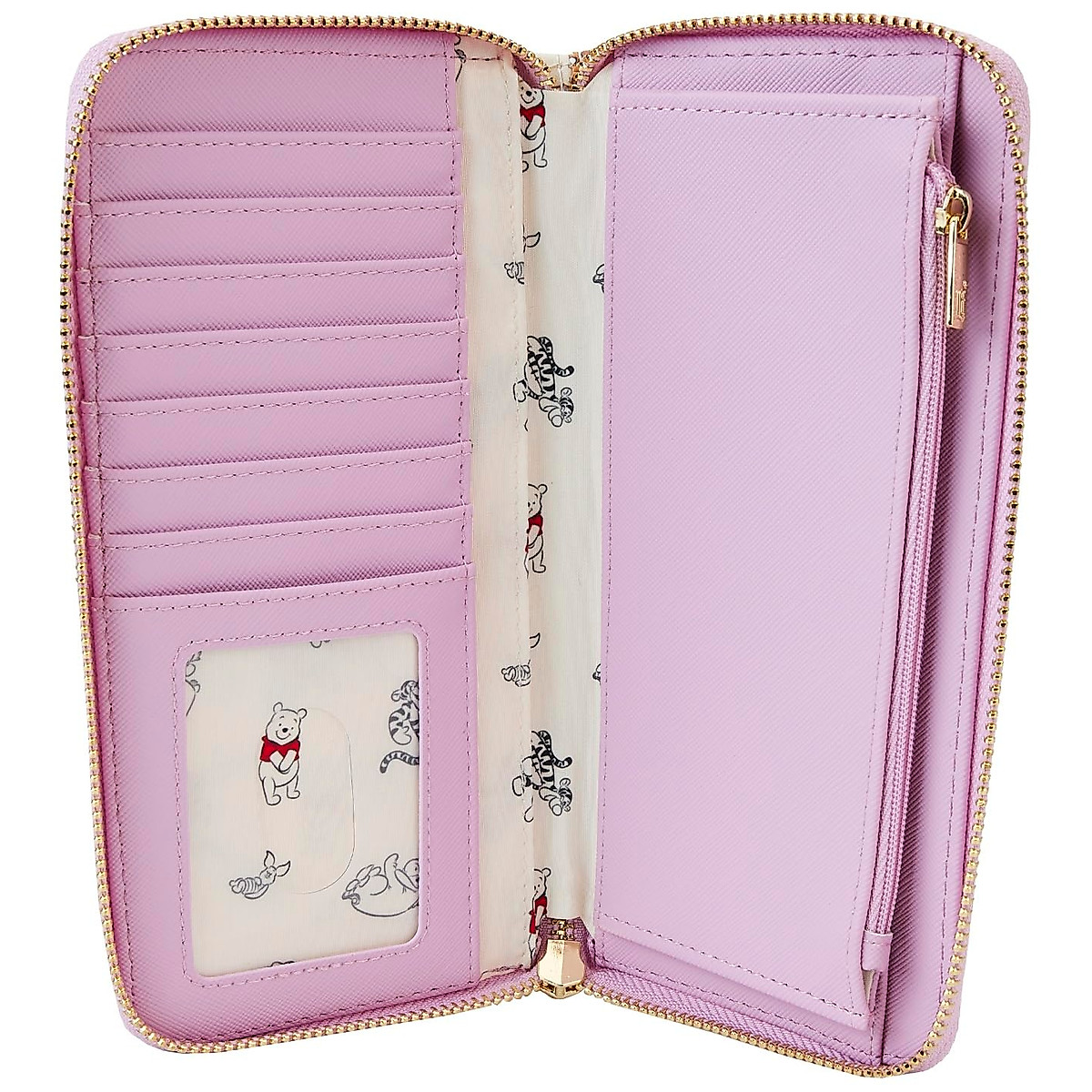 Loungefly Disney Wallet Winnie the Pooh Eeyore Friends Zip Clutch Faux-Leather