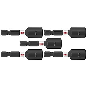 BOSCH ITNS516B 5-Pack 1-7/8 In. x 5/16 In. Impact Tough Nutsetters