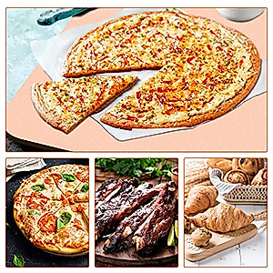 AiKanbo Pizza Oven Pizza Stone Baking Stone, Outdoor Grill Pizza Baking Stone, Bamboo Pizza Peel Paddle, Can Make Pizza, Pies, Bread and Biscuits,15"×12"×0.39",6.6Lbs