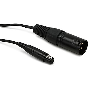 AUDIX CBLM25 Mini XLR Female to XLR Male Cable Micros Series Microphones, 25-foot - Black