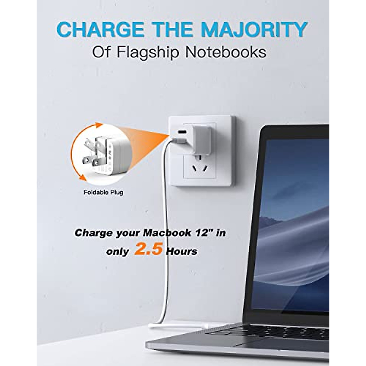 AICase 45W Super Fast USB-C Wall Charger,for Samsung Galaxy S22 Ultra,45 Watt Dual Type C Charging Block GaN Charger for Samsung S23/S22 Plus/S21/S20/Note 10/20/iPhone 14/iPad/MacBook