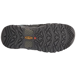 KEEN Women's Ridge Flex Low Height Waterproof Hiking Boots, Raven/Porcelain, 8.5