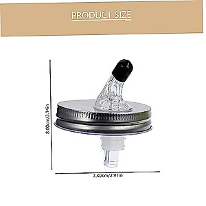 JOINPAYA 2 Set Acrylic shaker pour spout covers drinks spout cover boxed Mouth cover dispenser pouring spout oil tank can wine pourer mason jar liquid nozzle Spout beverages