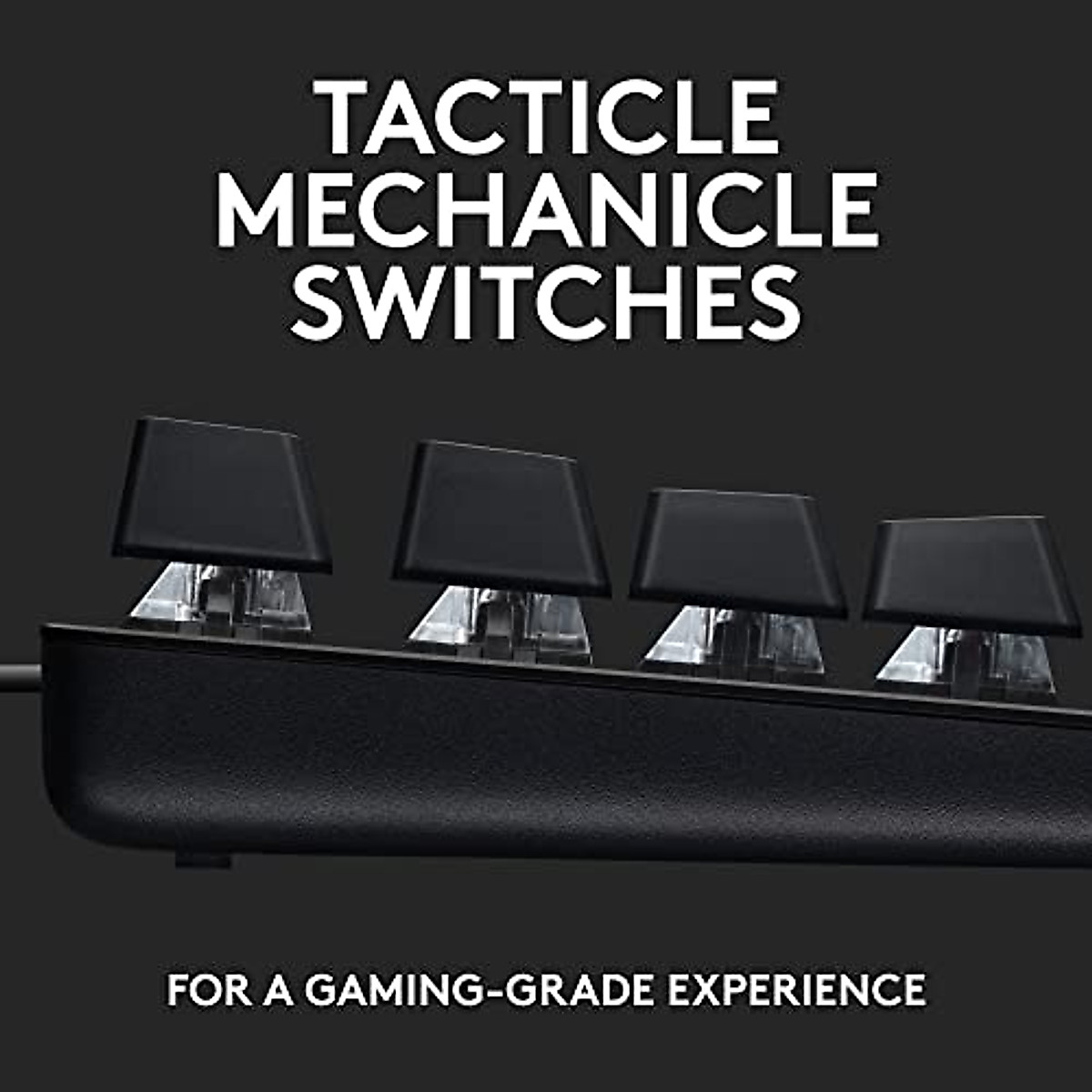 Logitech G413 TKL SE Mechanical Gaming Keyboard - Compact Backlit Keyboard with Tactile Mechanical Switches, Anti-Ghosting, Compatible with Windows, macOS - Black Aluminum (Renewed)