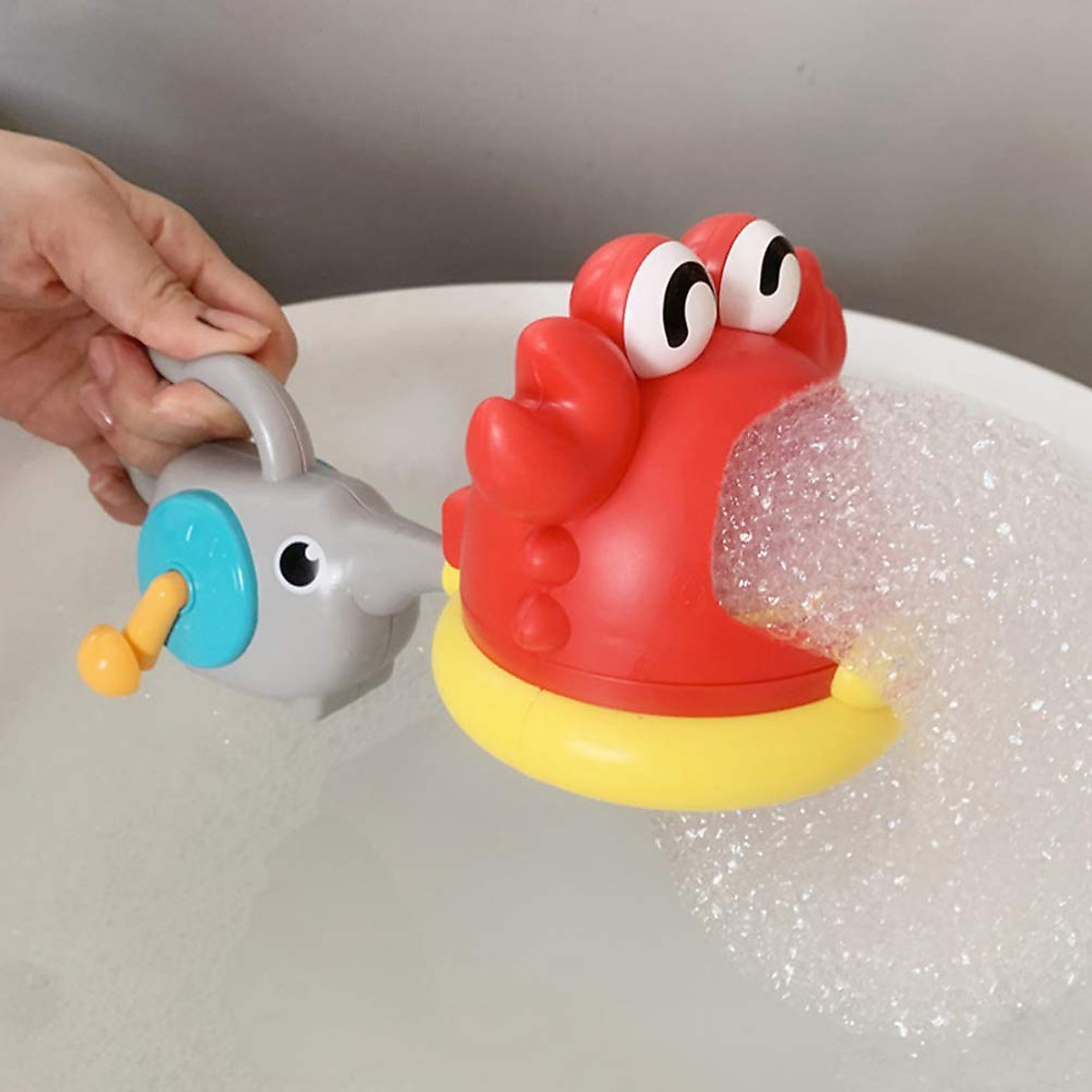 NUOBESTY 2pcs Bubble Bathtub Toys Crab Bubble Maker Shower Bath Time Toddler Bubble Blower Toy Infant Children Happy Tub Time