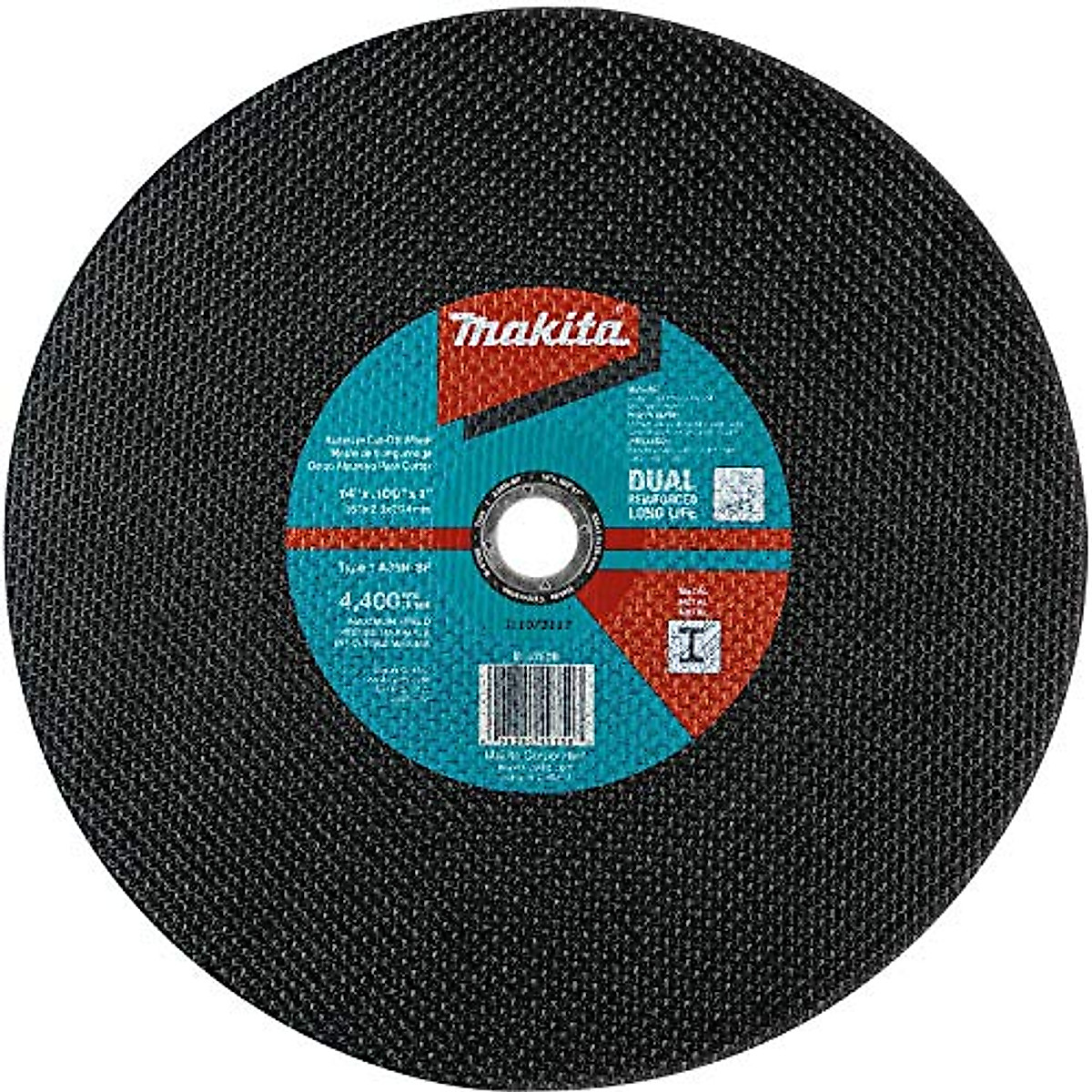 Makita B-57598-5 14" x 1" x 3/32" Abrasive Cut-Off Wheel, 5/Pk