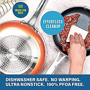 Gotham Steel Stackmaster Nonstick Pots & Pans Set, 17 Piece Stackable Cookware Set, As Seen on TV Cookware, Space Saving Cookware, Copper Pots & Pans Set, PFOA Free, Oven & Dishwasher Safe 2021 Model