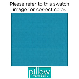 Pillow Perfect Monti Chino Solid Indoor/Outdoor Throw Pillow Plush Fill, Weather and Fade Resistant, Throw - 18.5" x 18.5", Blue, 2 Count