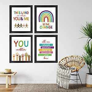 Nvhai Inspirational Wall Art for Kids Boys Girls Classroom Nursery Prints Set of 4,Motivational Quotes Posters Wall Décor for Nursery Bedroom Playroom(8x10 Unframed)