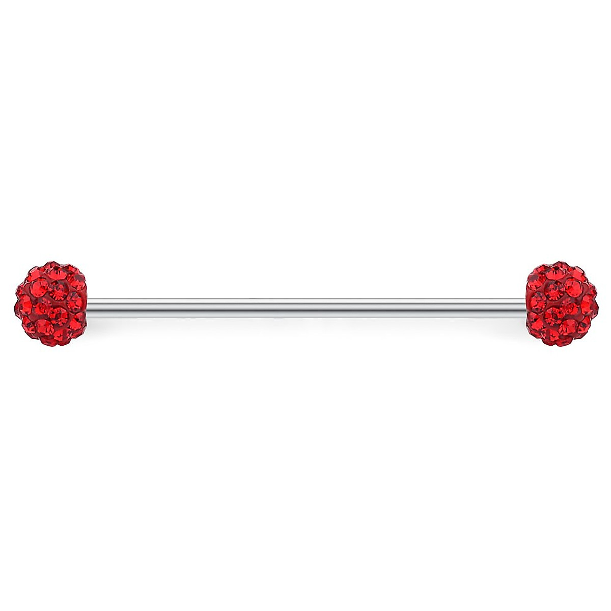 SCERRING 6PCS 16G Gems Industrial Barbell Cartilage Earring Body Piercing Jewelry 1 1/2"(38mm)